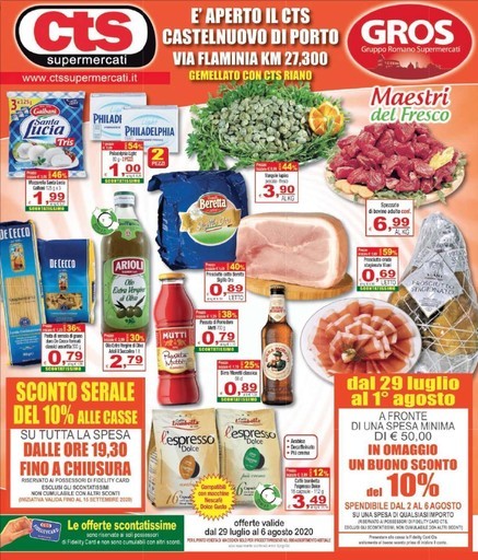 Volantino Cts Supermercati a Riano: offerte e negozi | VolantinoFacile.it